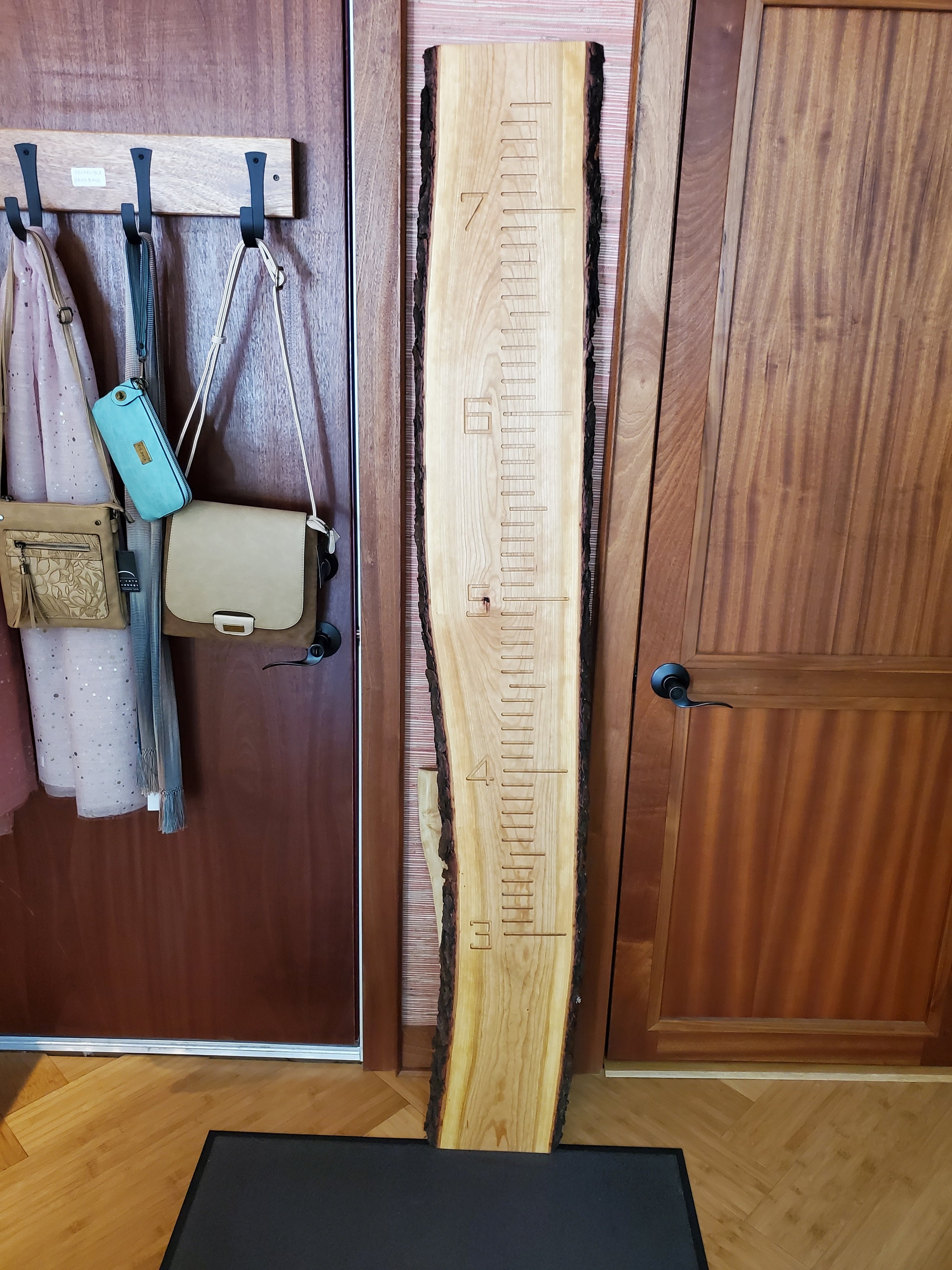 Live Edge Wall Mount Height Chart | Smokeshire Design
